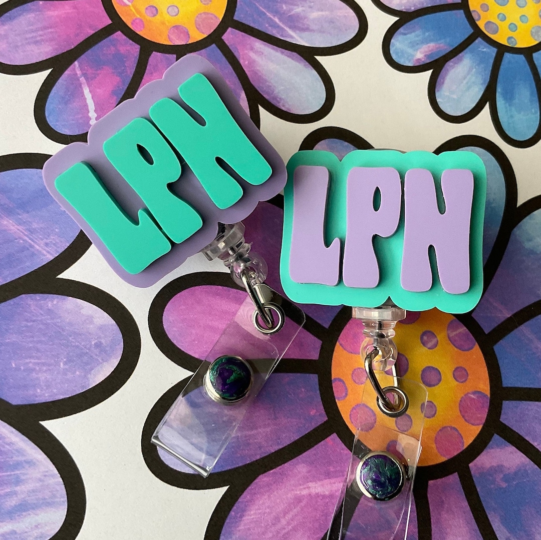 Nurse ID Badge Reel,lpn Id Card Holder,licensed Practical Nurse Id ...