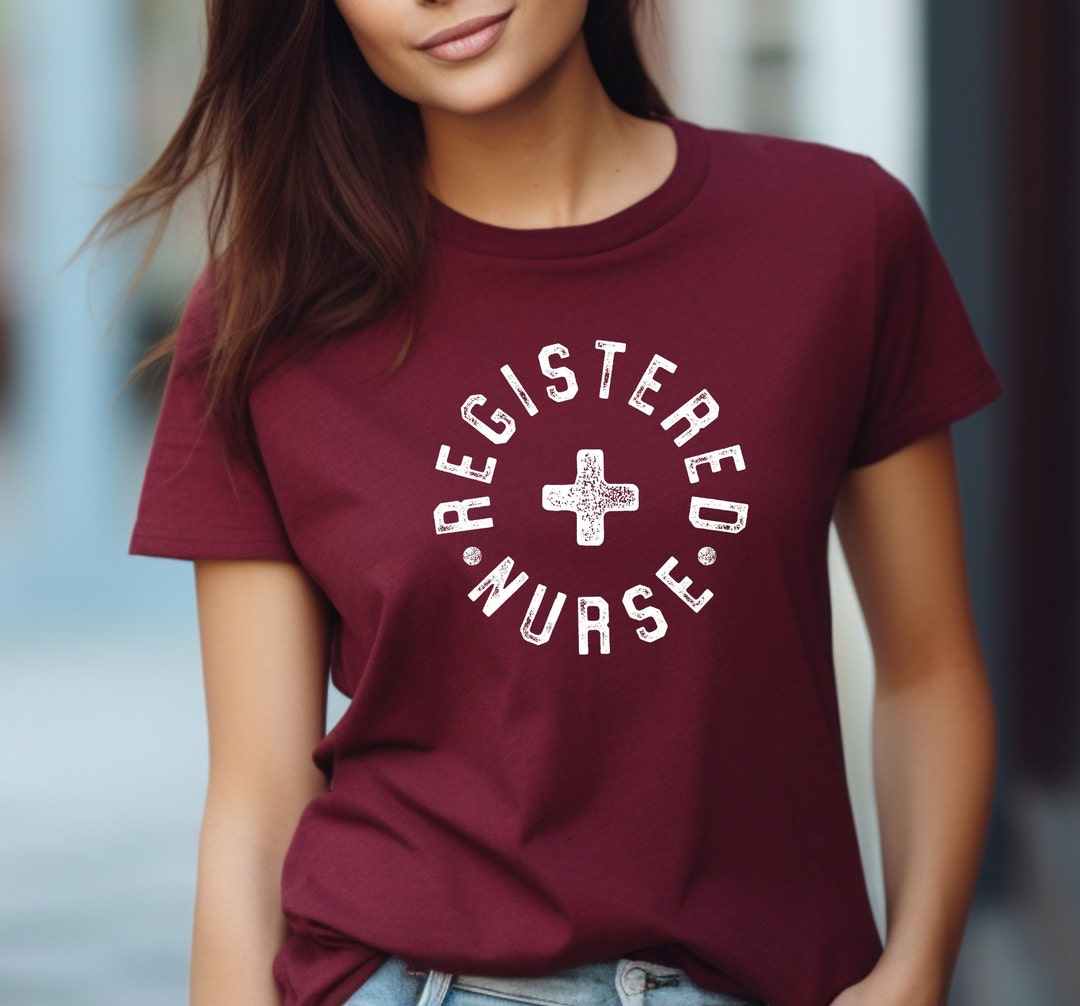 Registered Nurse Shirt, Maroon RN Shirt, Gift for Registered Nurses ...