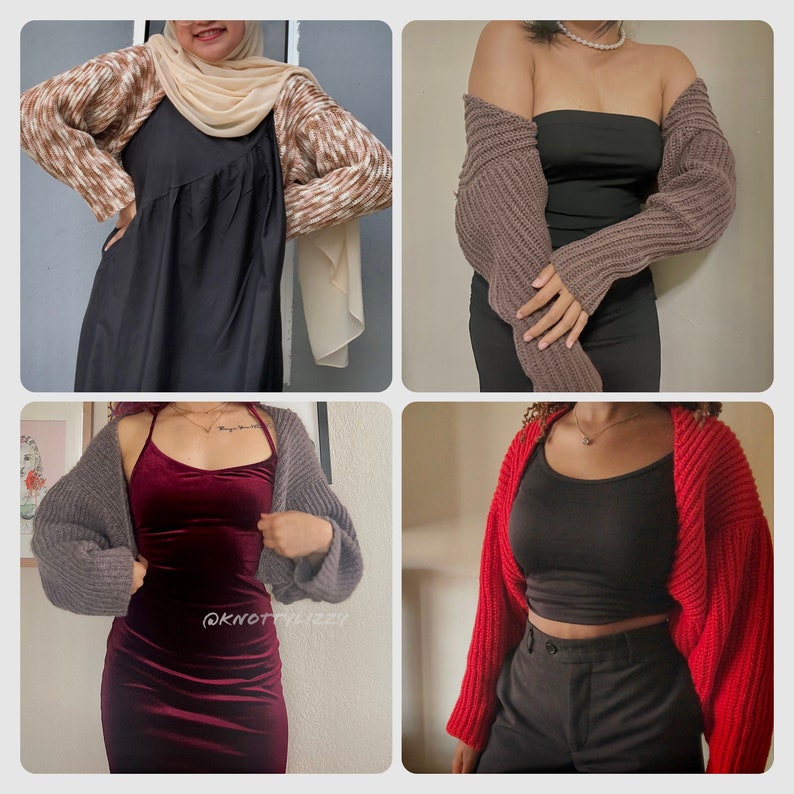 Sienna Cropped Cardigan Pattern - PDF - Etsy