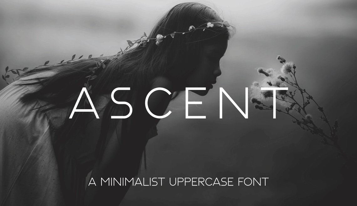 Ascent Font A Sans Serif Uppercase Typeface for Logos and | Etsy