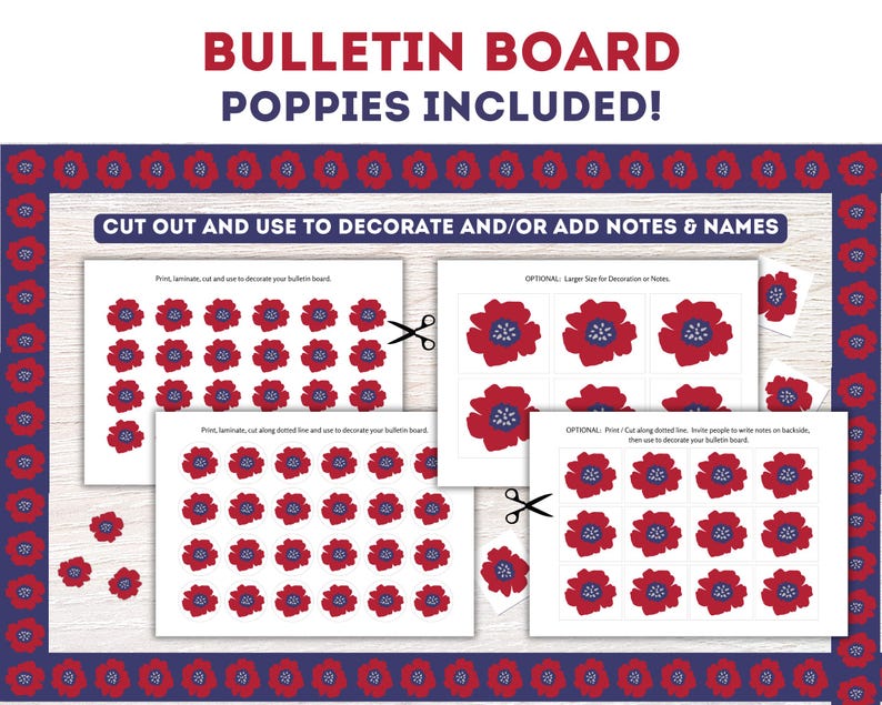 Memorial Day Bulletin Board Kit, Patriotic Decor Kit, Americana Red ...