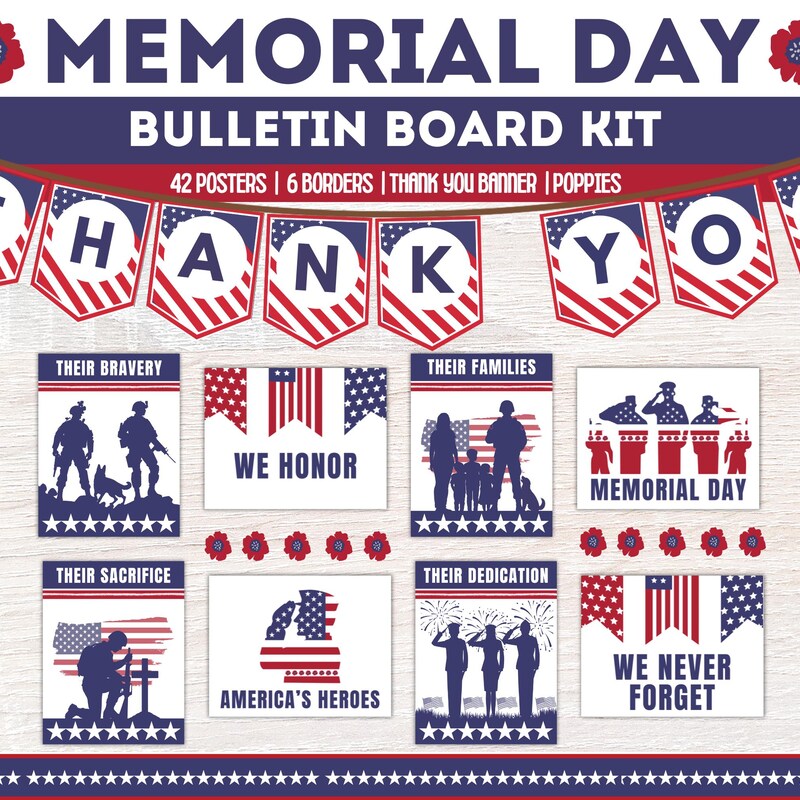 Memorial Day Bulletin Board Ideas - Etsy