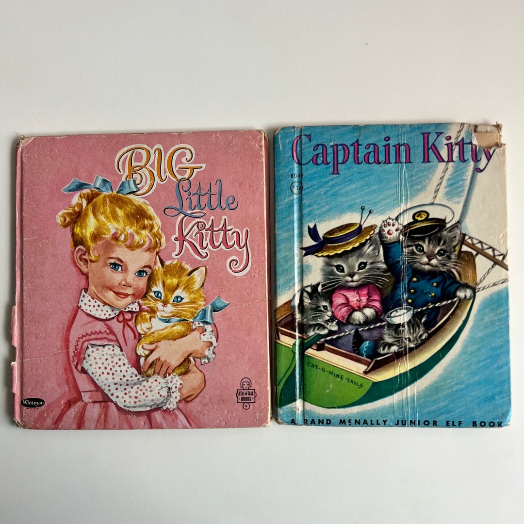 Bundle of Two Kitten Books Vintage Captain Kitty A Rand Mcnally Book ...