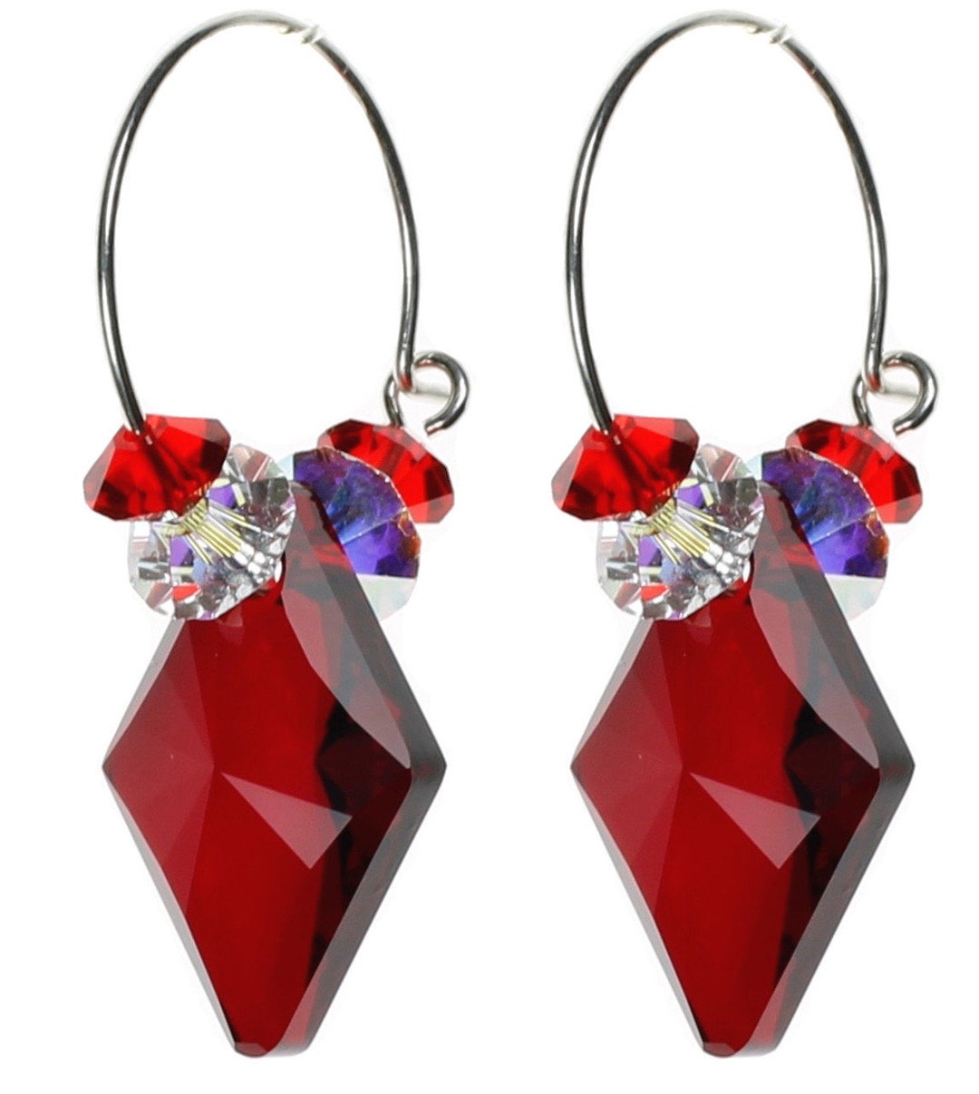 Swarovski rare hoop pierced earrings store