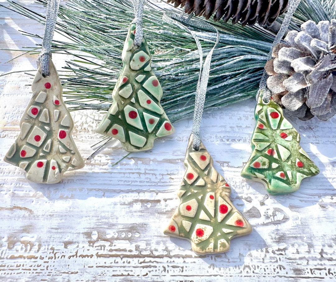 Ceramic Textured Tree Ornament - Medium - Etsy