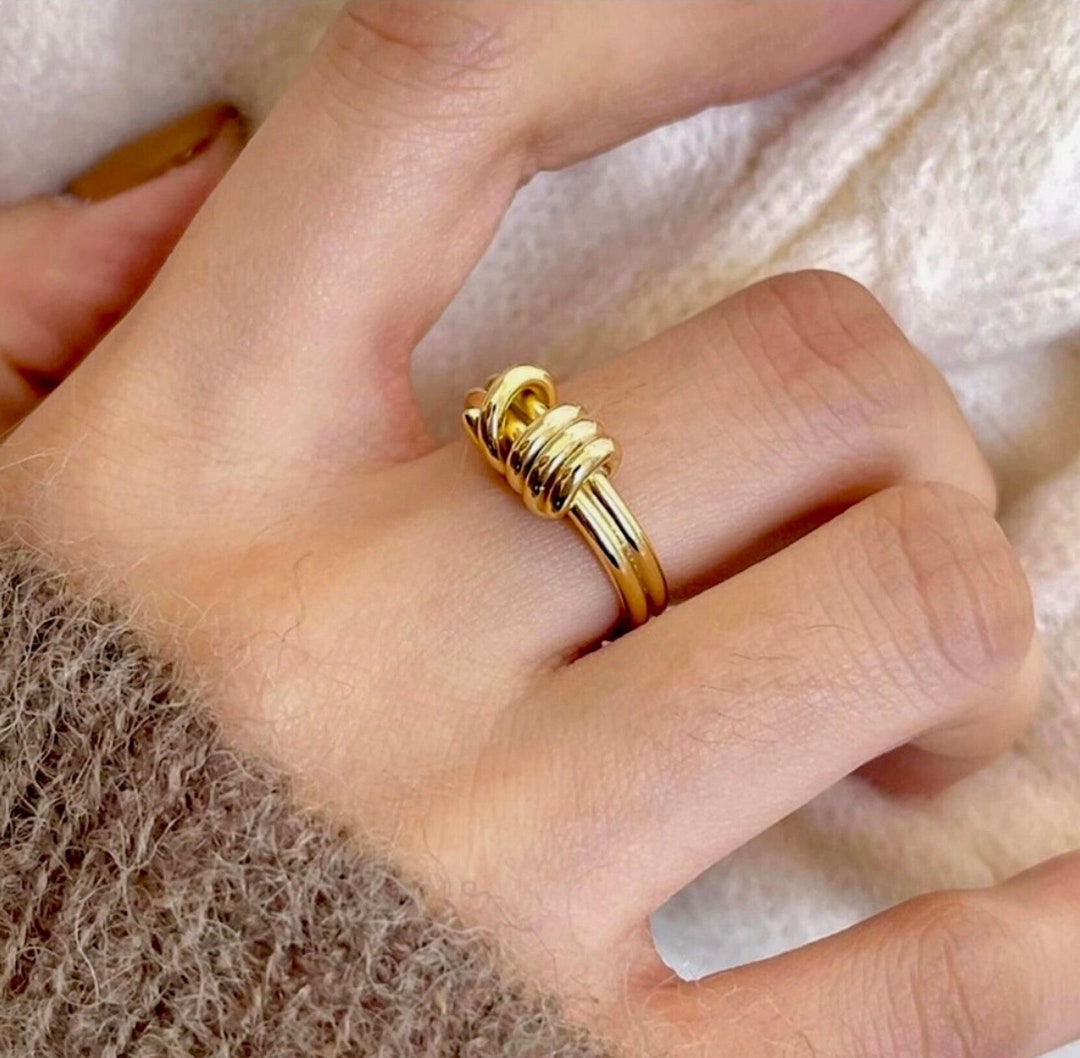 Ring Gold Filled Knots Crafted From Multiple Strands 14k - Etsy