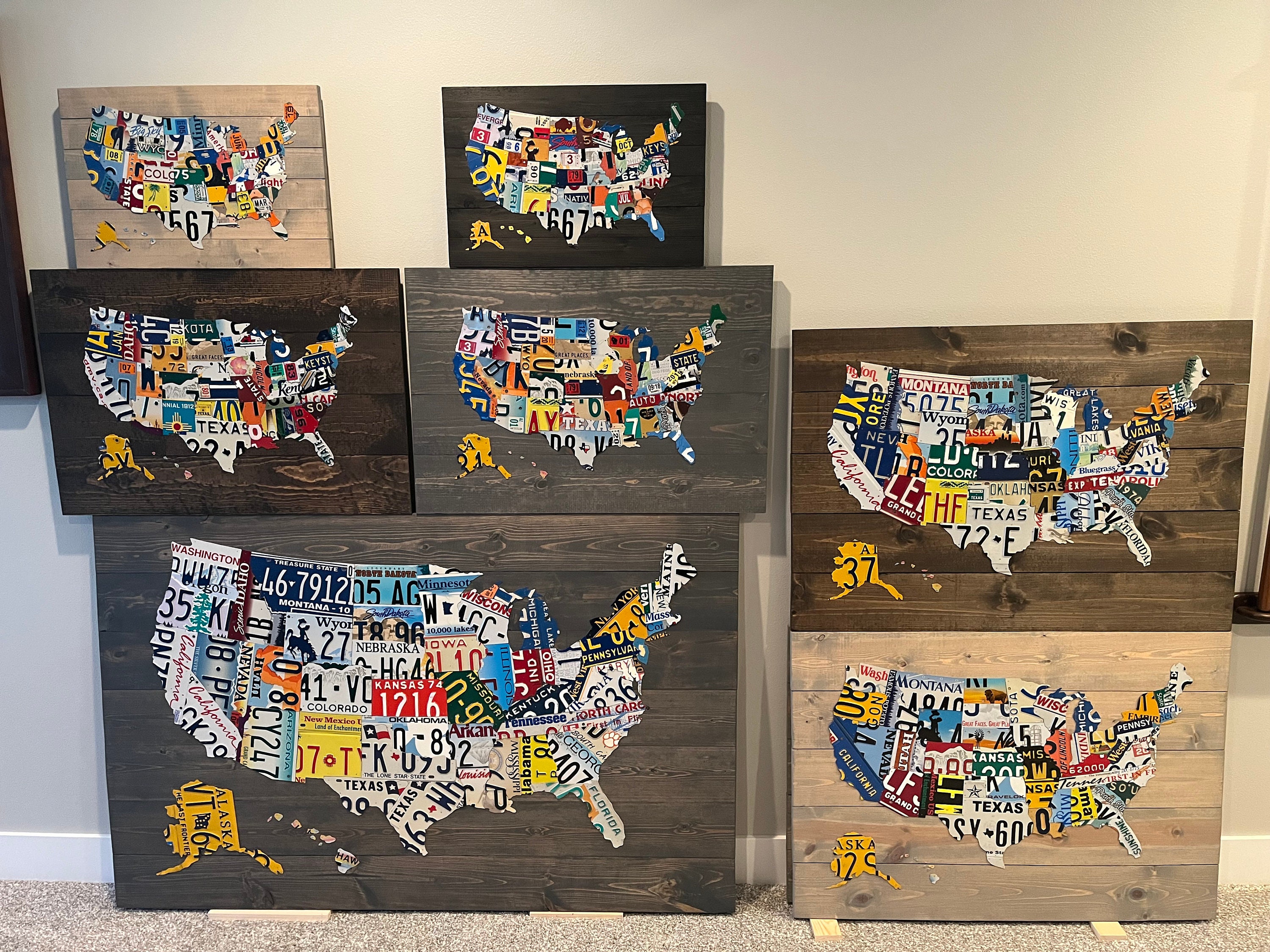 United States License Plate Map - Etsy