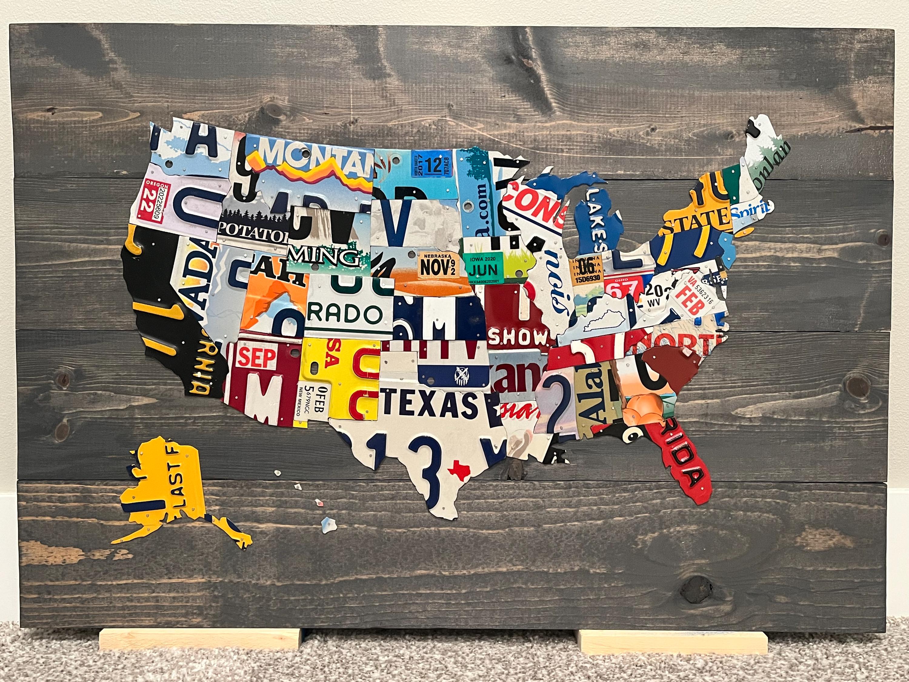 United States License Plate Map - Etsy