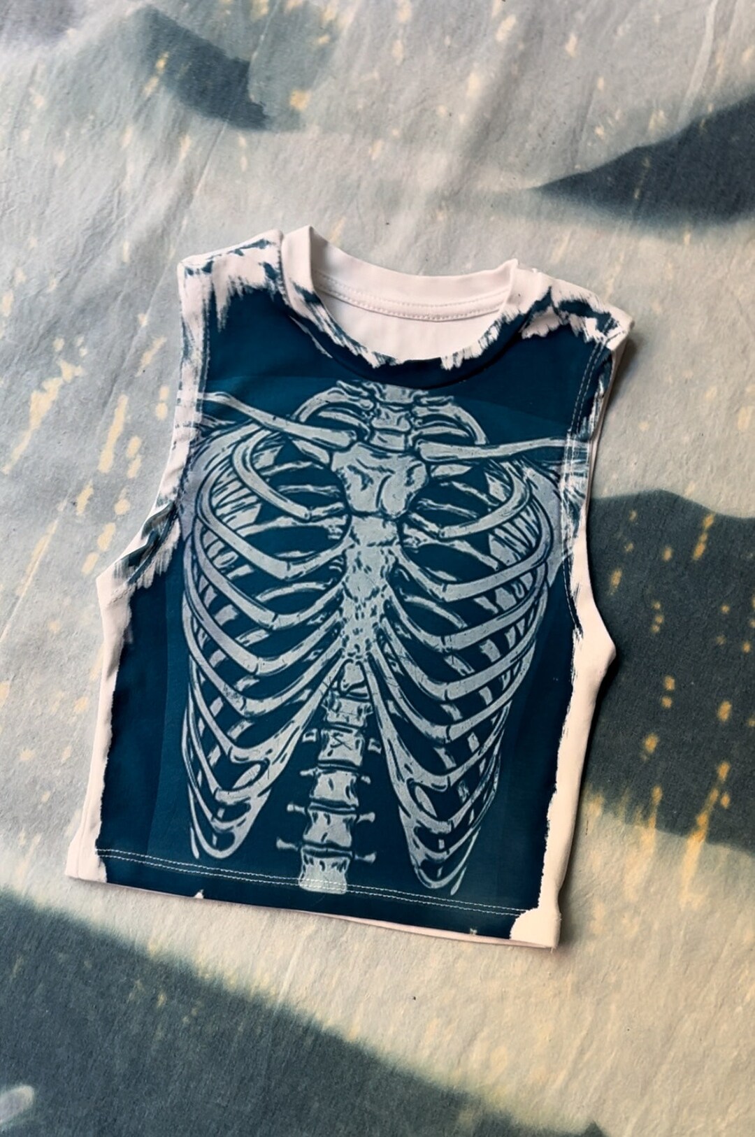 Skeleton Cyanotype Super Crop Top - Etsy