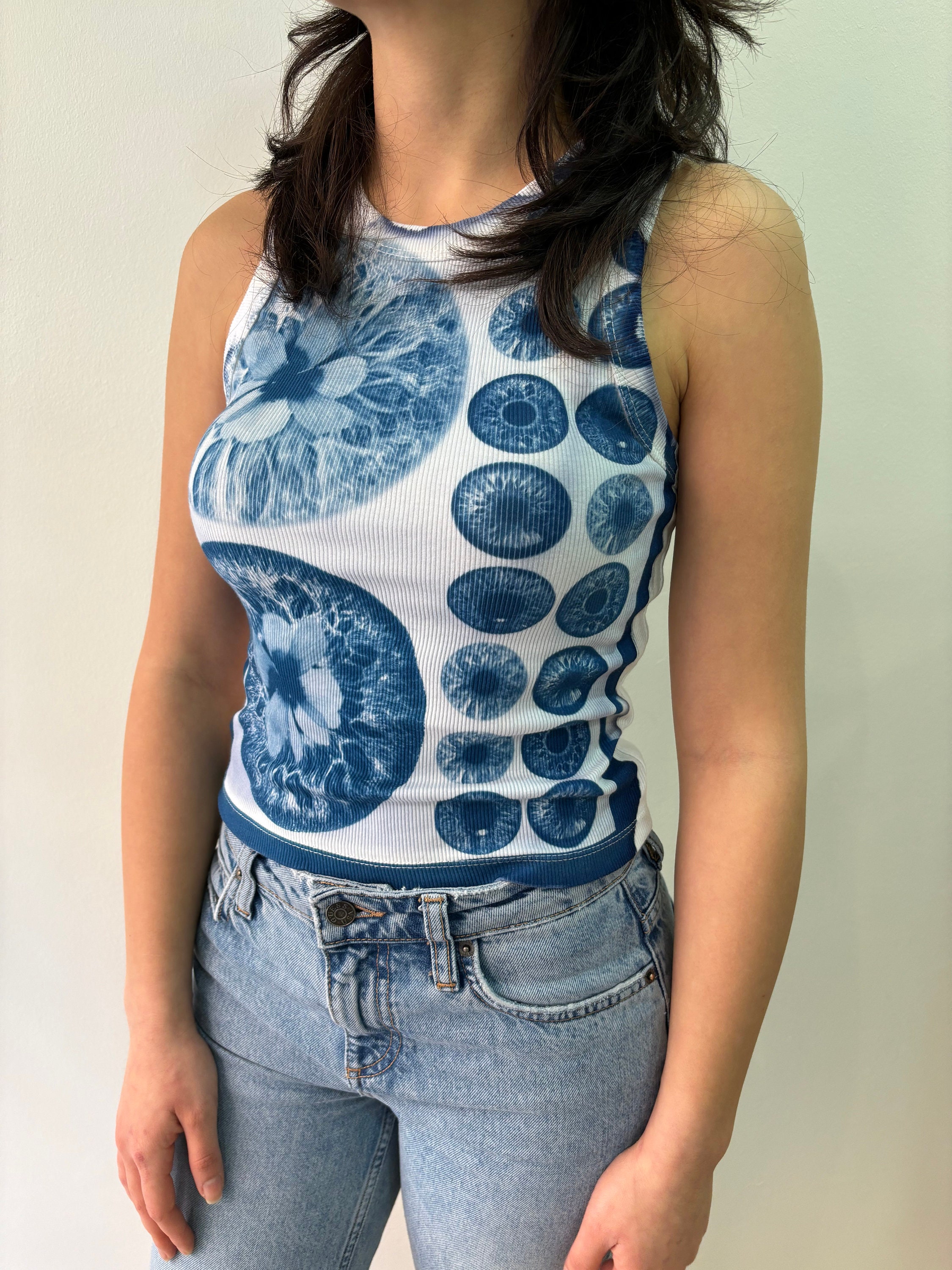 Iris Cyanotype Crop Top - Etsy