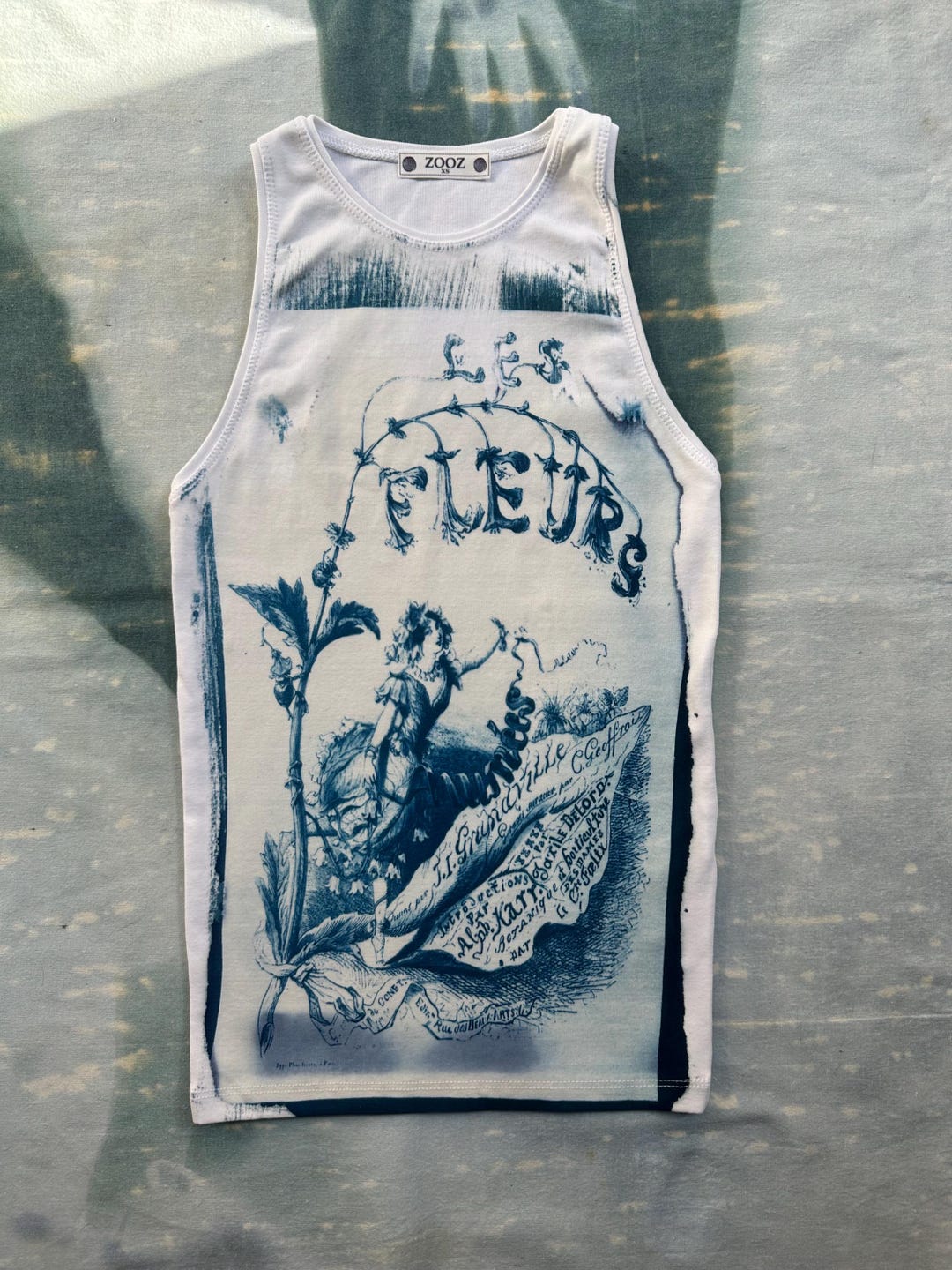 Les Fleurs Cyanotype Tank Top - Etsy