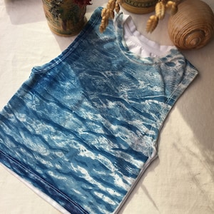 Waves Cyanotype Crop Top - Etsy