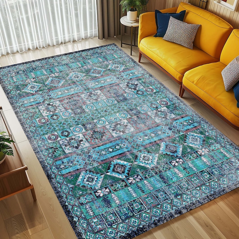 Turquoise Rug - Etsy