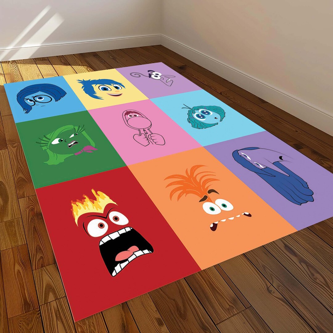 Cartoon Kids Room Rug, Colorful Kids Rug, Nursery Rug, Cartoon ...