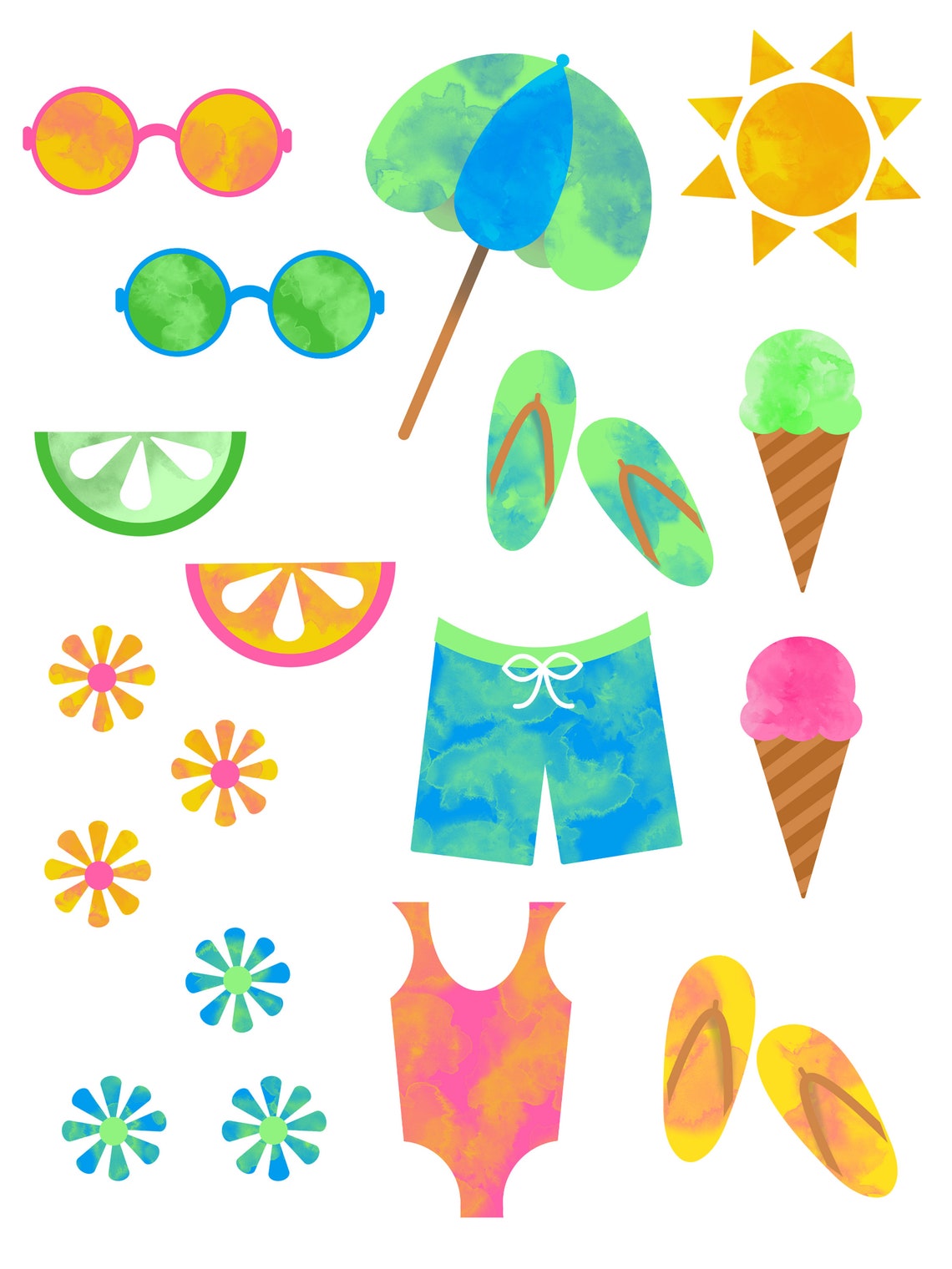Summer Clipart, Cute Summer Clipart, Cute Clipart, Seasonal Clipart ...