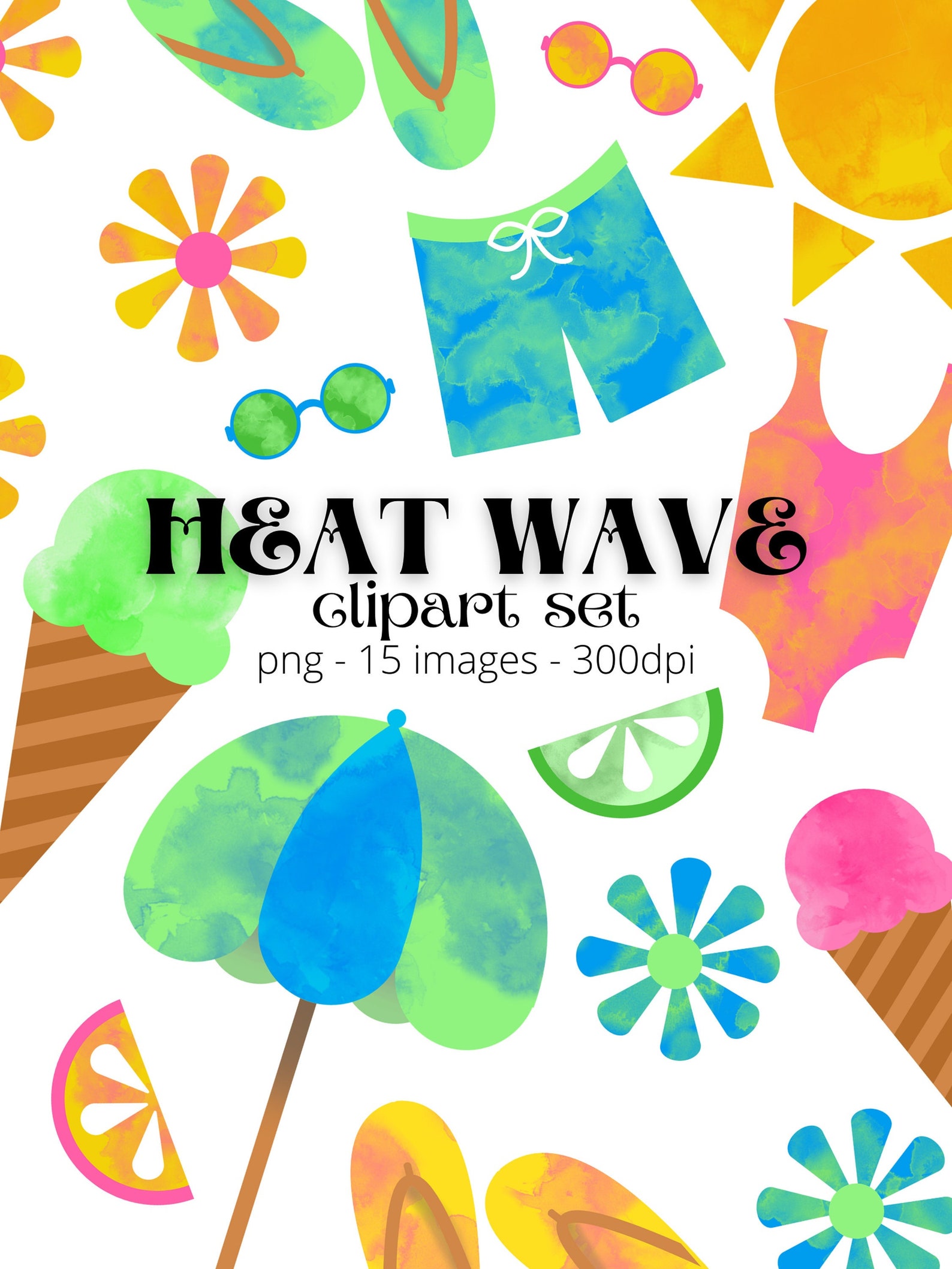 Summer Clipart, Cute Summer Clipart, Cute Clipart, Seasonal Clipart ...