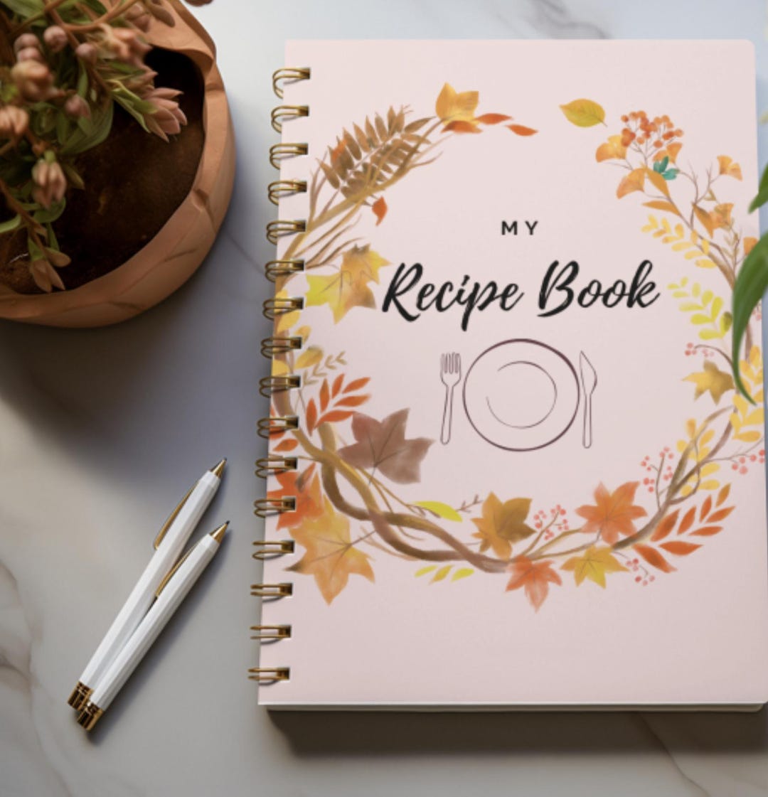 Recipe Book Template - Digital PDF - Cookbook Template - ENGLISH ...