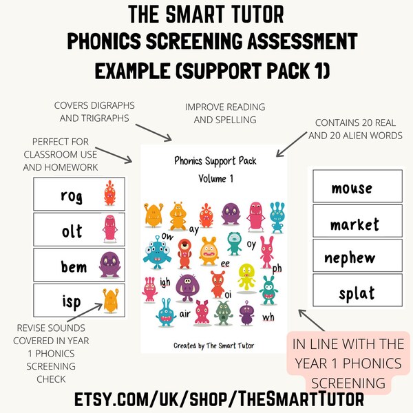 Phonics Screening - Etsy UK