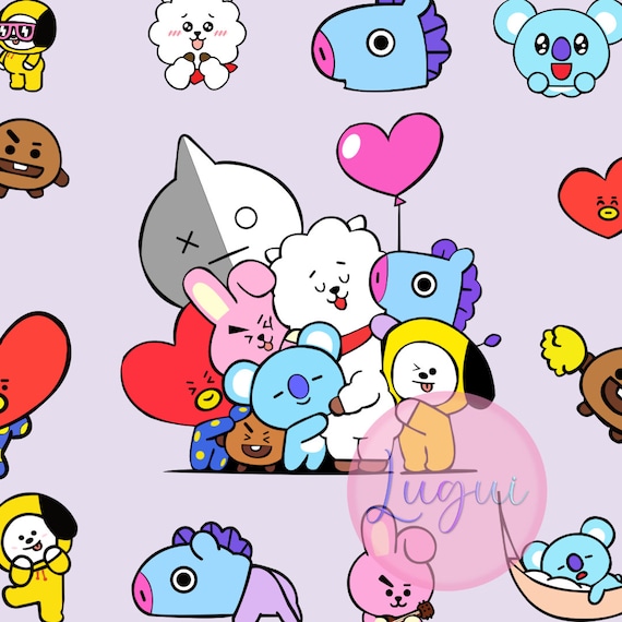 Bt21 Svg Layering Bts21 Rj Shooky Tata Etc BTS Svg - Etsy