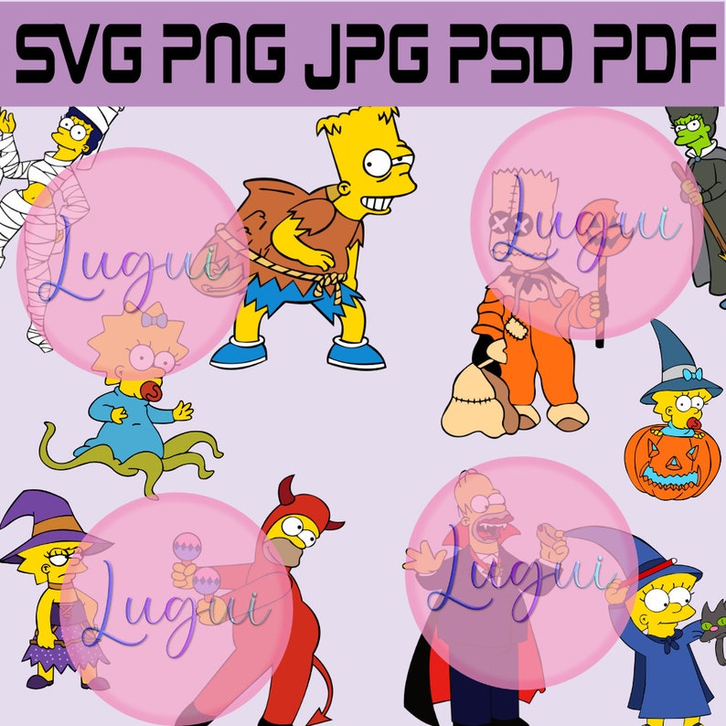 Simpson Svg Bart Homer Simpson Halloween Svg Pdf Png - Etsy Australia