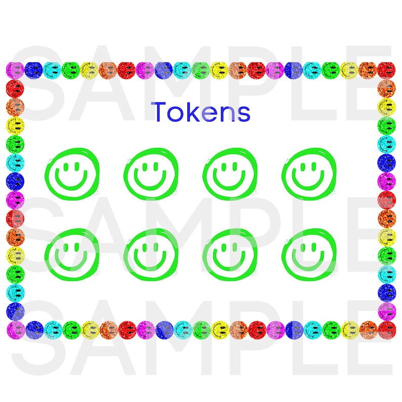 Smiley Face Token Board for ABA Therapy - Etsy