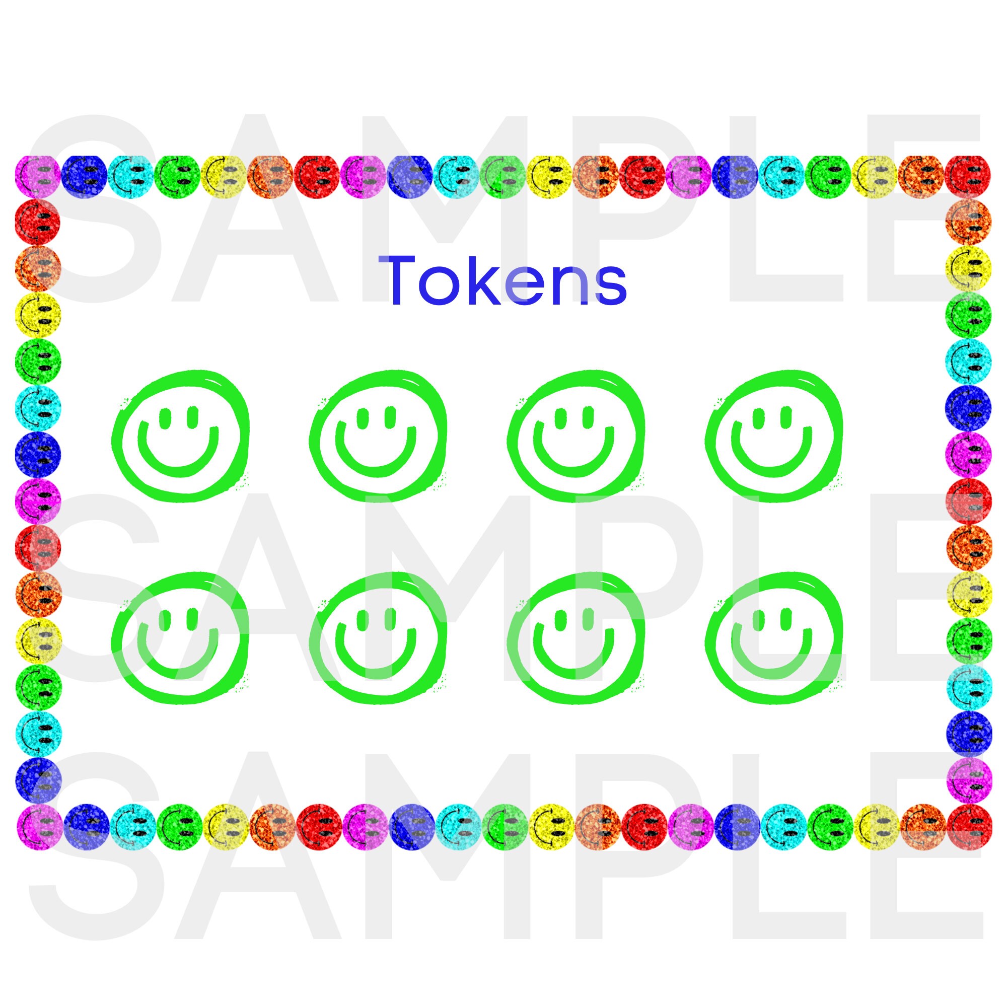 Smiley Face Token Board for ABA Therapy - Etsy