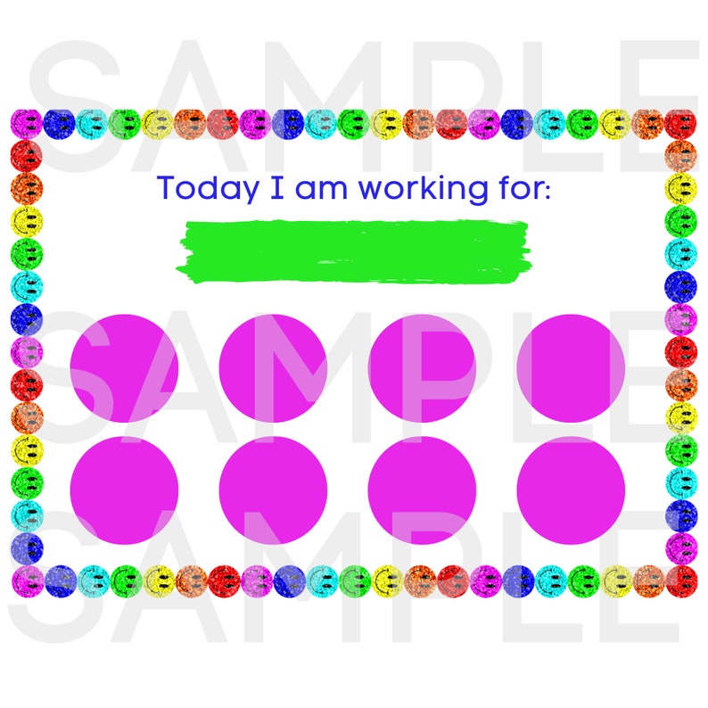 Smiley Face Token Board for ABA Therapy - Etsy