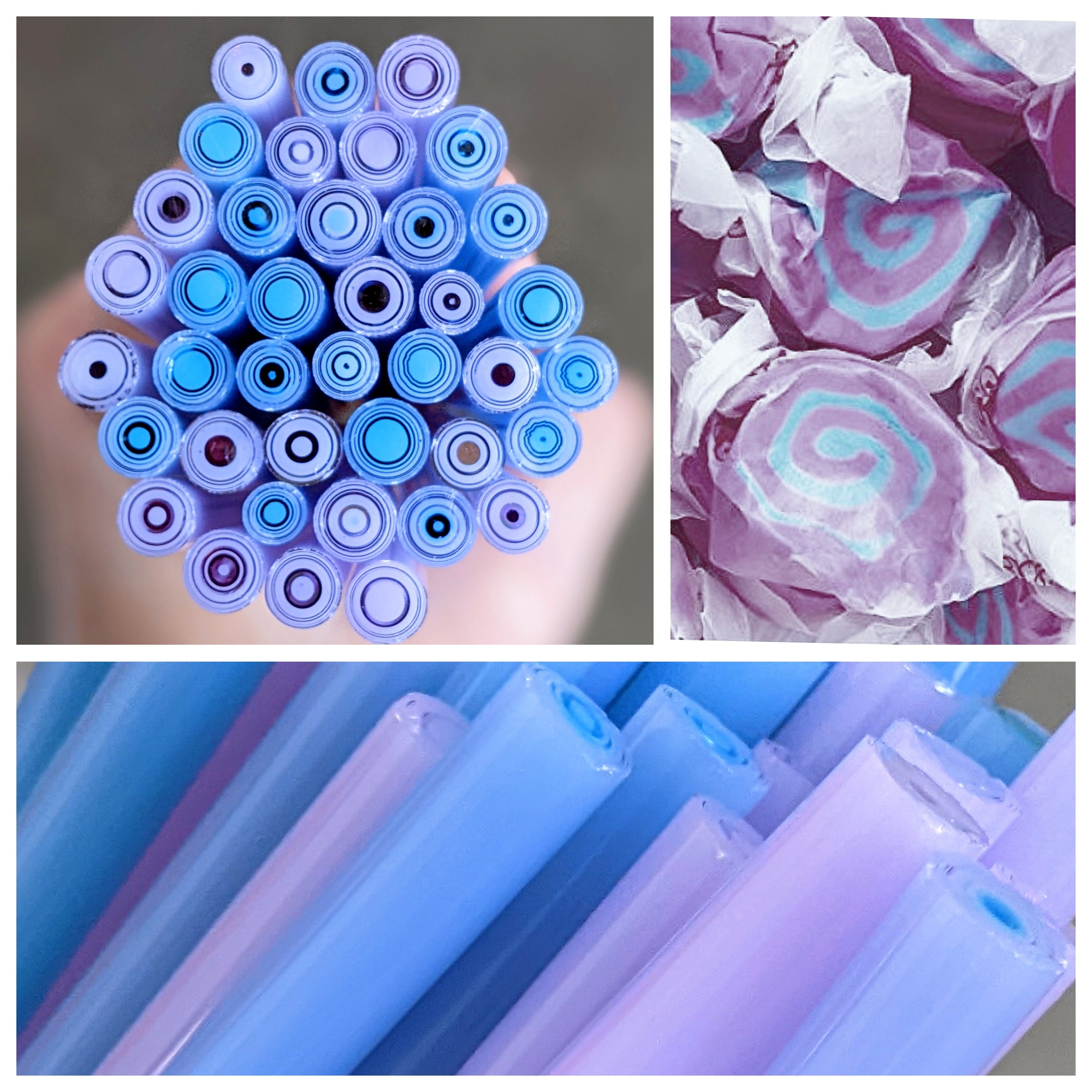 COE 90 Murrini Taffy Swirl 1oz Millefiori, Murrine, Vitrigraph ...