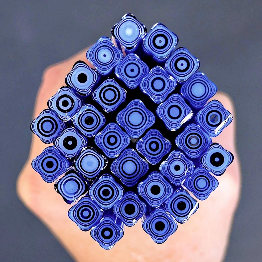COE 90 Murrini | S/M Caribbean Cobalt | Millefiori, Murrine, Vitrigraph ...