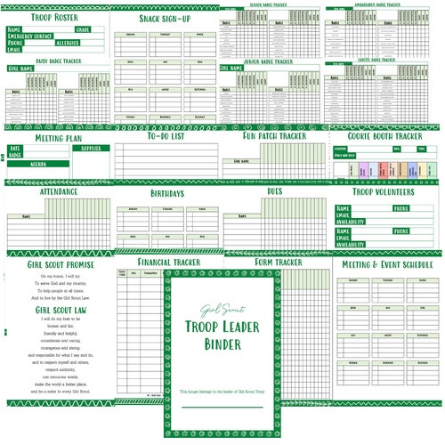 Troop Leader Planner Meeting Binder Organizing Binder Scout - Etsy