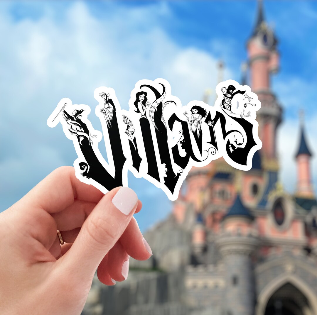 Disney Villains Typeface Sticker - Etsy