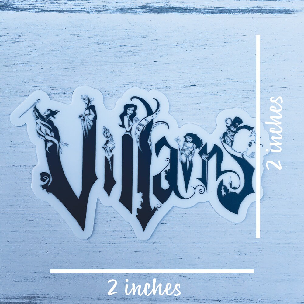 Disney Villains Typeface Sticker - Etsy