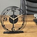 Modern Metal Desktop Clock, Tabletop Clock, Office Desk Clock, Home ...