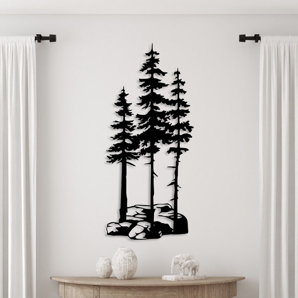 Pine Tree Wall Art - Etsy