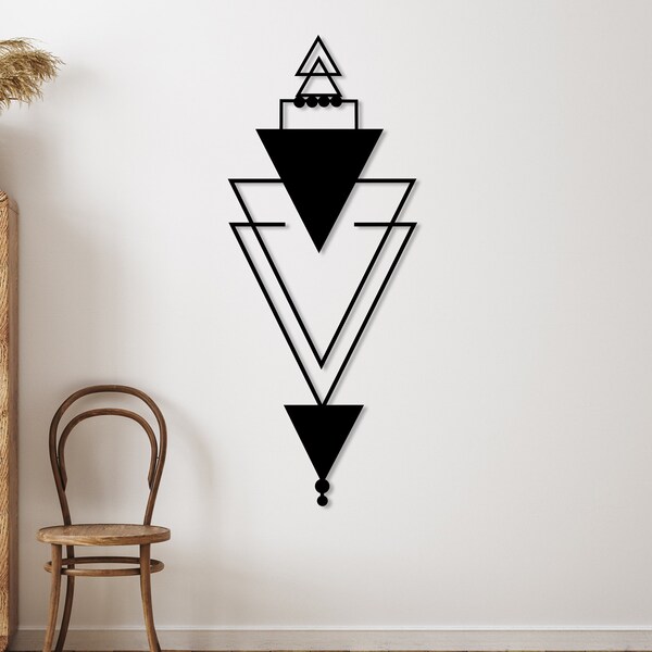 Geometric Metal Wall Art - Etsy