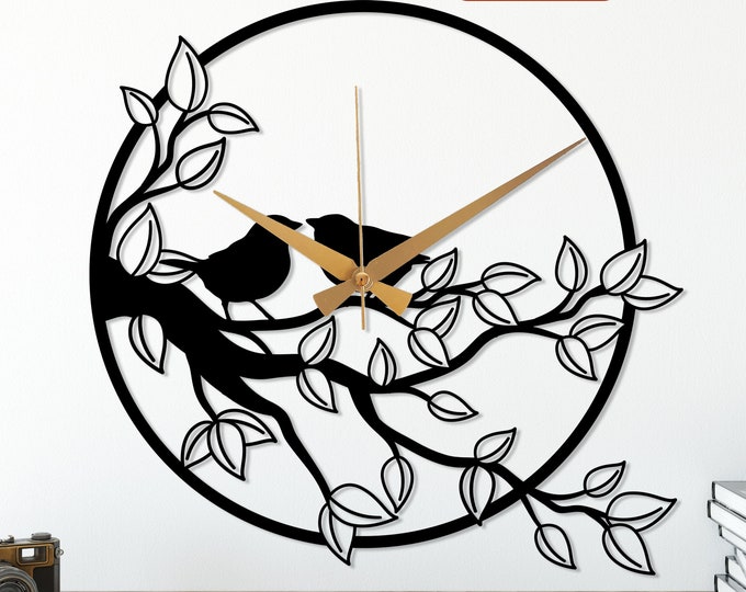 Decorative Birds Wall Clock Intricate Laser Cut Elegant Wall Decor - Etsy