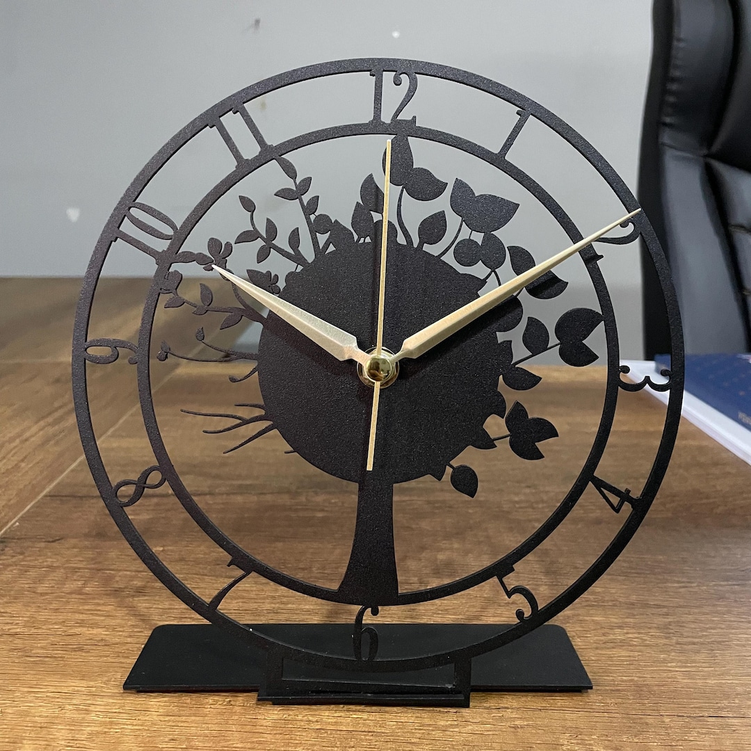 Minimalist Desk Clock, New Business Gift, Tree of Life Modern Office ...