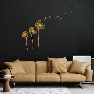Dandelion Flower Metal Wall Decor, Dandelion Wall Art, Unique Home ...