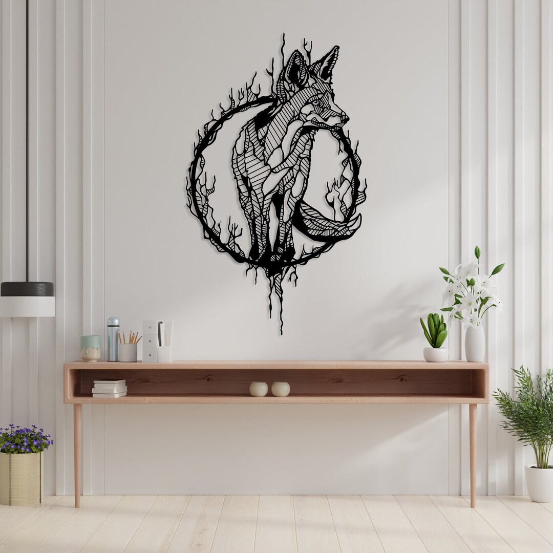 Metal Wolf Wall Art, Wolf Wall Decor, Wildlife Lover Gift, Howling Wolf ...