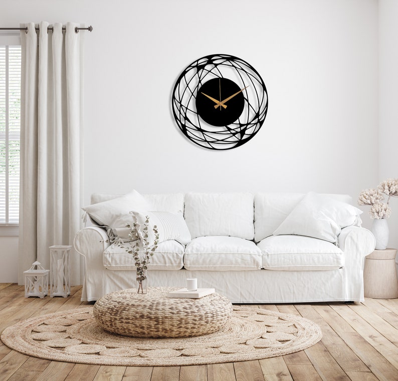 Minimalist Design Large Wall Clock Modern Unique Wall Clock - Etsy