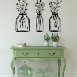 Spring Flower Metal Wall Decor, Unique Design Flower Art, Home Decor ...