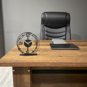 Modern Metal Desktop Clock, Tabletop Clock, Office Desk Clock, Home ...
