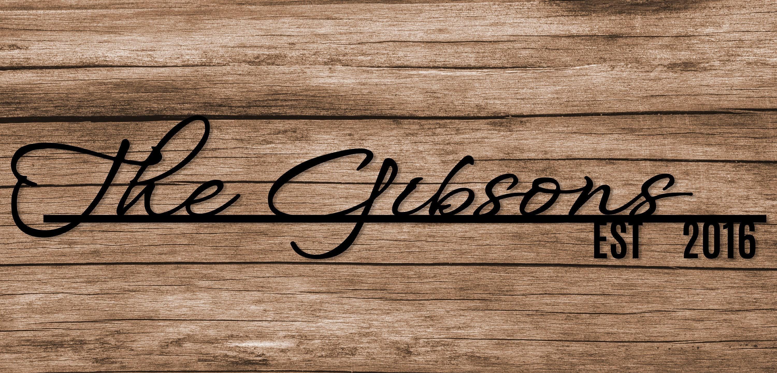 Custom Address Sign, Metal House Number, Personalized Family Name Sign ...
