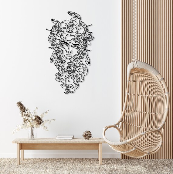 Medusa Metal Wall Art Greek Mythology Medusa Head - Etsy