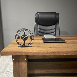 Modern Metal Desktop Clock, Tabletop Clock, Office Desk Clock, Home ...