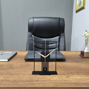 Metal Office Tabletop Clock, Bookshelf Metal Clock, Business Office ...