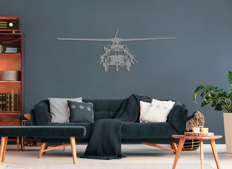 Helicopter Metal Wall Art Military Home Decor Aviation Boys - Etsy