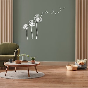Dandelion Flower Metal Wall Decor, Dandelion Wall Art, Unique Home ...