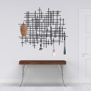 Metal Wall Coat Rack, Abstract Metal Wall Decor,entryway Metal ...