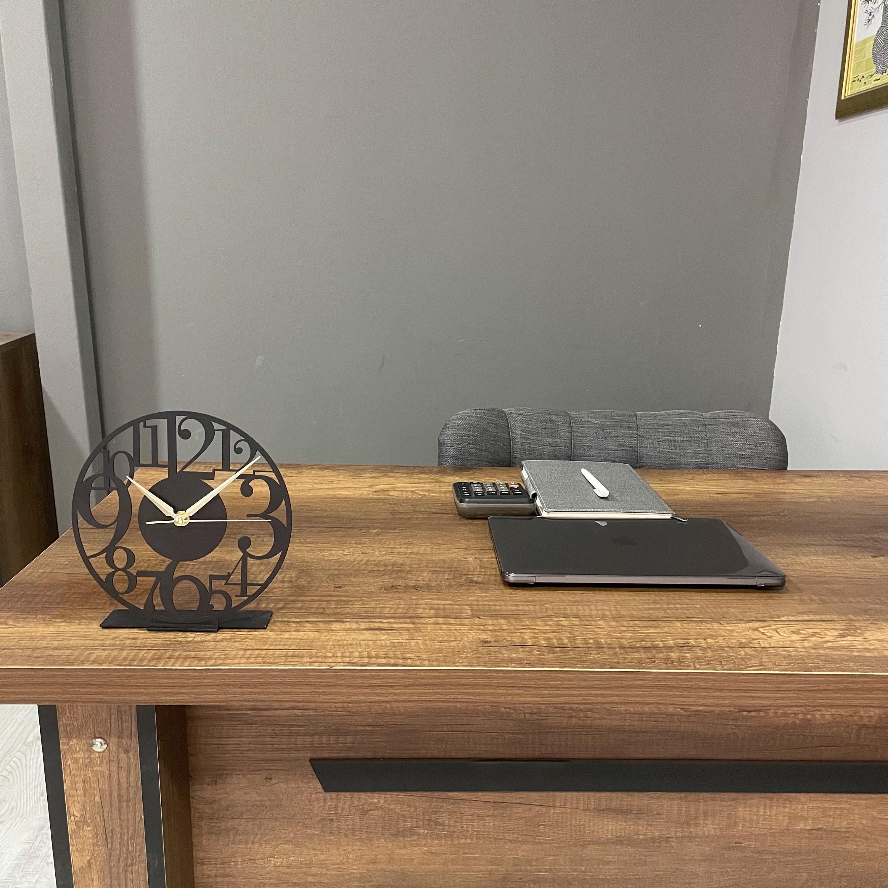 Metal Office Desk Clock, Tabletop Clock, Modern Clock,numeral Clock ...